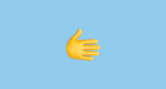 🫱 Rightwards Hand Emoji on Facebook 15.0