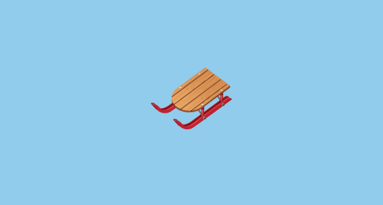 🛷 Sled Emoji on Facebook 15.0