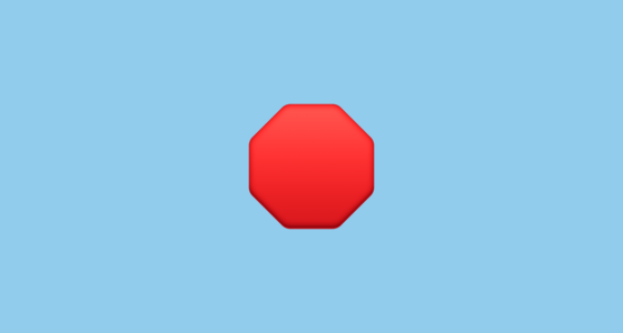 🛑 Stop Sign Emoji on Facebook 15.0