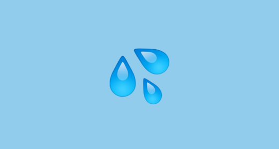 💦 Sweat Droplets Emoji on Facebook 15.0