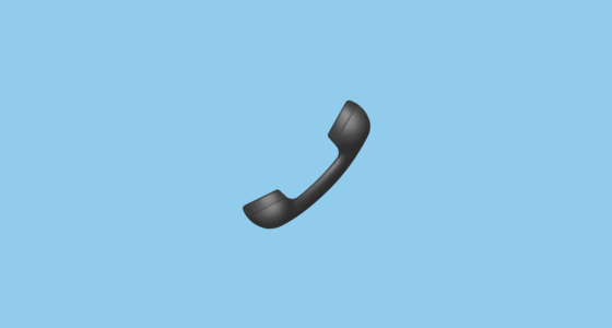 📞 Telephone Receiver Emoji on Facebook 15.0