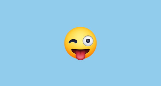 😜 Winking Face with Tongue Emoji on Facebook 15.0