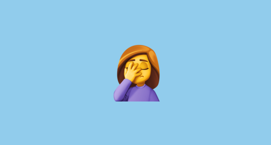 🤦‍♀️ Woman Facepalming Emoji on Facebook 15.0