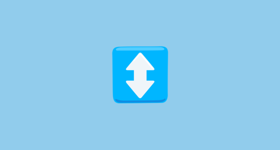 ↕️ Pil Opp Og Ned Emoji on Messenger 1.0