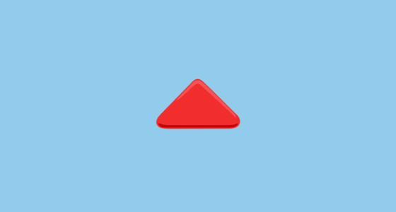 🔺 Red Triangle Pointed Up Emoji on Messenger 1.0