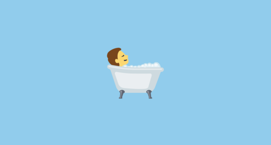 🛀 Orang Sedang Mandi Emoji on Facebook 2.0