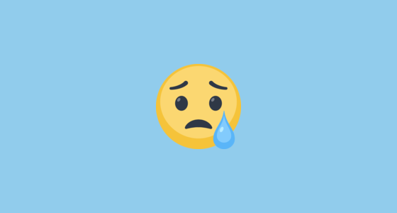 😢 Crying Face Emoji on Facebook 2.0