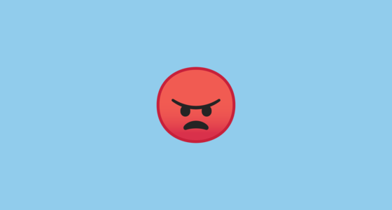 😠 Angry Face Emoji on Google Noto Color Emoji Android 8.0