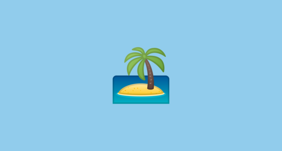 🏝️ Einsame Insel Emoji on Google Noto Color Emoji Android 8.0