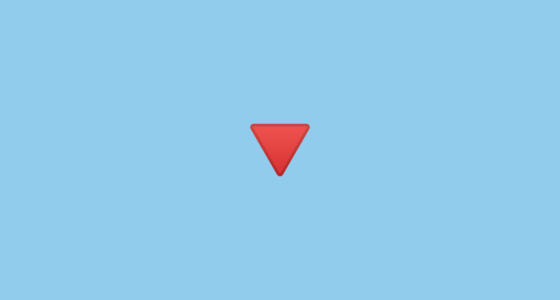 🔻 Red Triangle Pointed Down Emoji on Google Noto Color Emoji Android 8.0