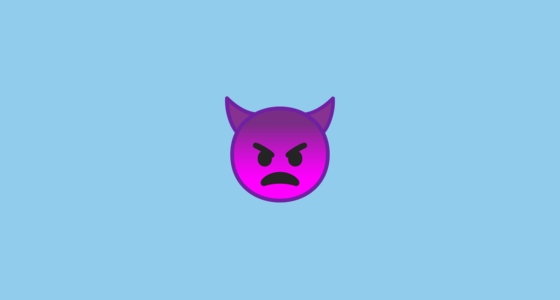 👿 Angry Face with Horns Emoji on Google Noto Color Emoji Android 8.0