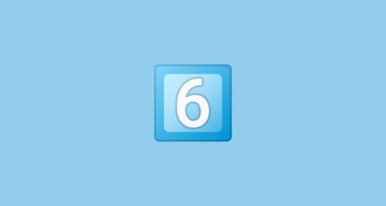6️⃣ Keycap Digit Six Emoji on Google Noto Color Emoji Android 8.0