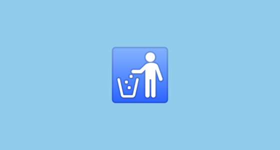🚮 Litter in Bin Sign Emoji on Google Noto Color Emoji Android 8.0