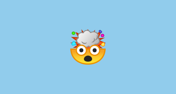 🤯 Exploding Head Emoji on Google Noto Color Emoji Android 8.0
