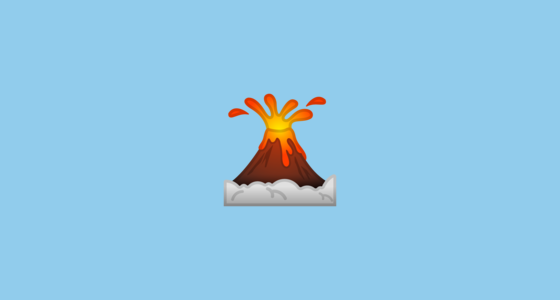 🌋 Volcán Emoji on Google Noto Color Emoji Android 8.0