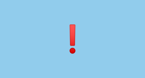 Rotes Ausrufezeichen Emoji on Google Noto Color Emoji Android 8.1