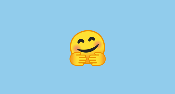 🤗 Cara Con Manos Abrazando Emoji on Google Noto Color Emoji Android 8.1