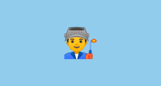👨‍🏭 Man Factory Worker Emoji on Google Noto Color Emoji Android 8.1