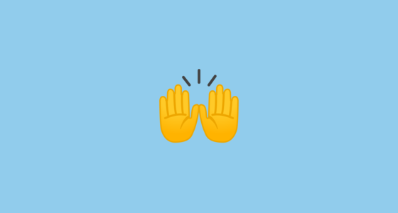 🙌 Manos Levantadas Celebrando Emoji on Google Noto Color Emoji Android 8.1