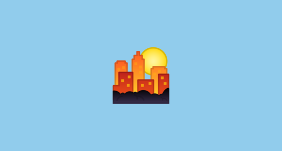 🌇 Sunset Emoji on Google Noto Color Emoji Android 8.1