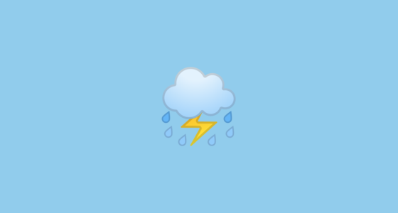 ⛈️ Cloud with Lightning and Rain Emoji on Google Noto Color Emoji ...
