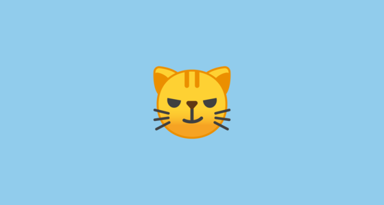 😼 Cat with Wry Smile Emoji on Google Noto Color Emoji Android 9.0