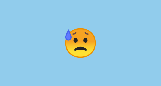 😥 Teleurgesteld Maar Opgelucht Gezicht Emoji on Google Noto Color Emoji ...
