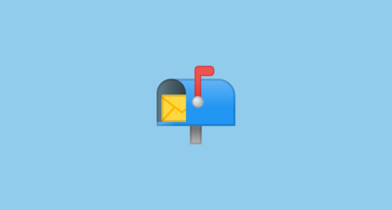 📬 Boîte Aux Lettres Ouverte Drapeau Levé Emoji on Google Noto Color ...