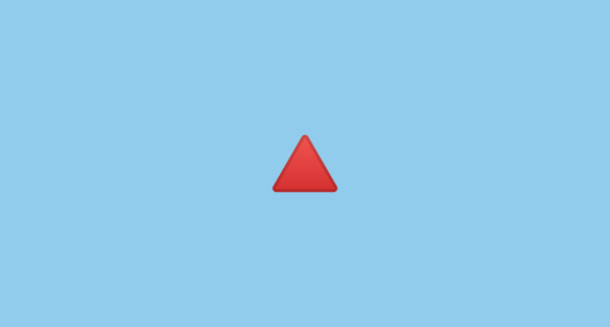 🔺 Red Triangle Pointed Up Emoji on Google Noto Color Emoji Android 9.0
