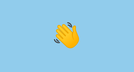 👋 Mano Saludando Emoji on Google Noto Color Emoji Android 9.0
