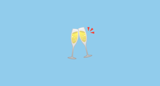 🥂 Clinking Glasses Emoji on Google Noto Color Emoji Android 10.0