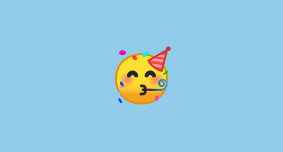 🥳 Partying Face Emoji on Google Noto Color Emoji Android 10.0