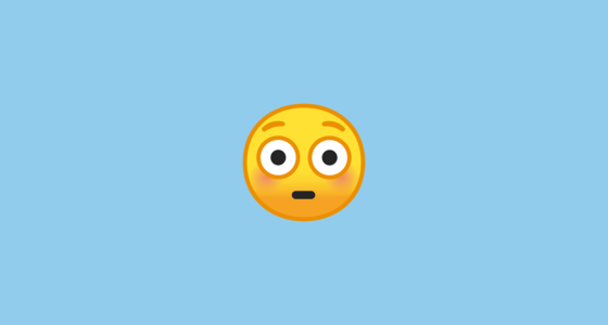 😳 Flushed Face Emoji on Google Noto Color Emoji Android 10.0