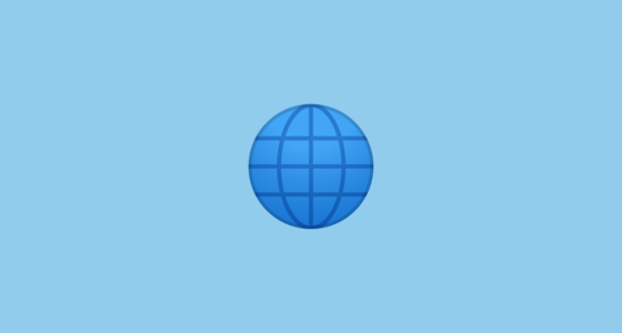 🌐 Globe with Meridians Emoji on Google Noto Color Emoji Android 10.0