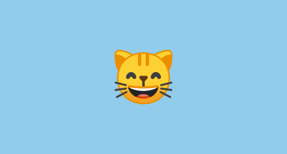 😸 Chat Qui Sourit Avec Des Yeux Rieurs Emoji on Google Noto Color Emoji ...