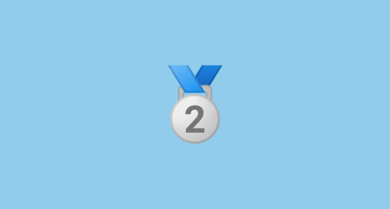 🥈 2nd Place Medal Emoji on Google Noto Color Emoji Android 10.0