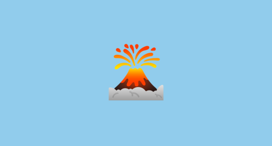 🌋 Volcan Emoji on Google Noto Color Emoji Android 10.0