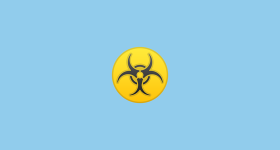 ☣️ Simbolo Del Rischio Biologico Emoji on Google Noto Color Emoji ...