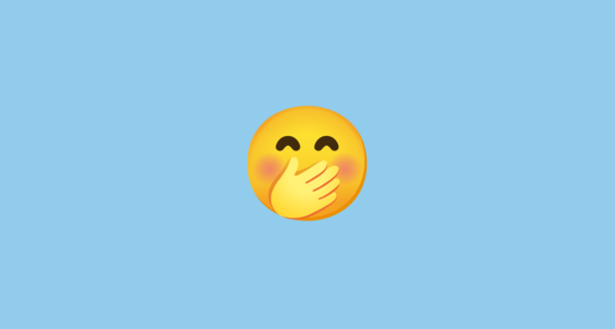 🤭 Face with Hand Over Mouth Emoji on Google Noto Color Emoji Android 11.0