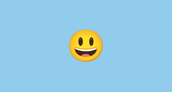 😃 Grinning Face with Big Eyes Emoji on Google Noto Color Emoji Android 11.0