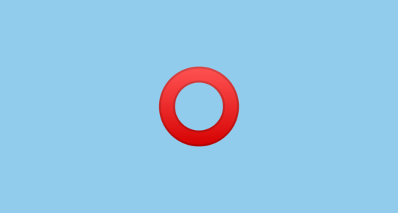 ⭕ Hollow Red Circle Emoji on Google Noto Color Emoji Android 11.0 ...