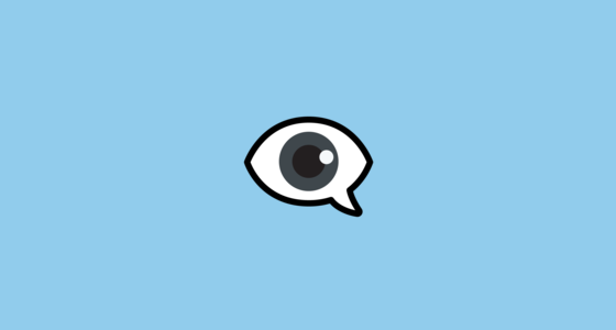 👁️‍🗨️ Eye in Speech Bubble Emoji on Google Noto Color Emoji Android 12.0