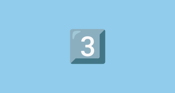 3️⃣ Keycap Digit Three Emoji on Google Noto Color Emoji Android 12.0