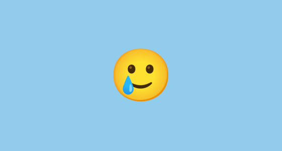 🥲 Smiling Face with Tear Emoji on Google Noto Color Emoji Android 12.0