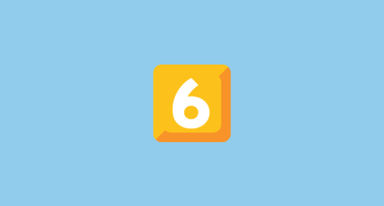 6️⃣ Keycap Digit Six Emoji on Google Noto Color Emoji Android 5.0