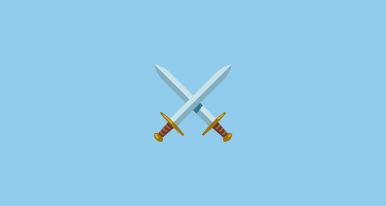 ⚔️ Gekruiste Zwaarden Emoji on Google Noto Color Emoji Android 12L