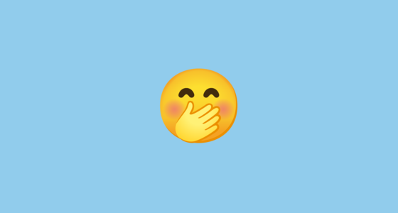 🤭 Face with Hand Over Mouth Emoji on Google Noto Color Emoji Android 12L