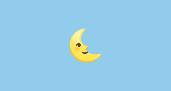 🌜 Muka Bulan Suku Terakhir Emoji on Google Noto Color Emoji Android 12L
