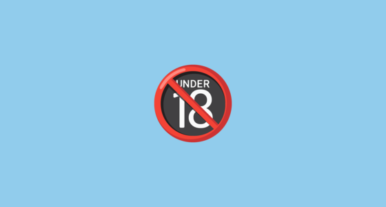 🔞 No One Under Eighteen Emoji on Google Noto Color Emoji Android 12L