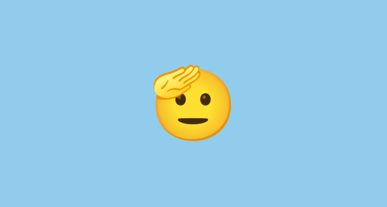 🫡 Saluting Face Emoji on Google Noto Color Emoji Android 12L